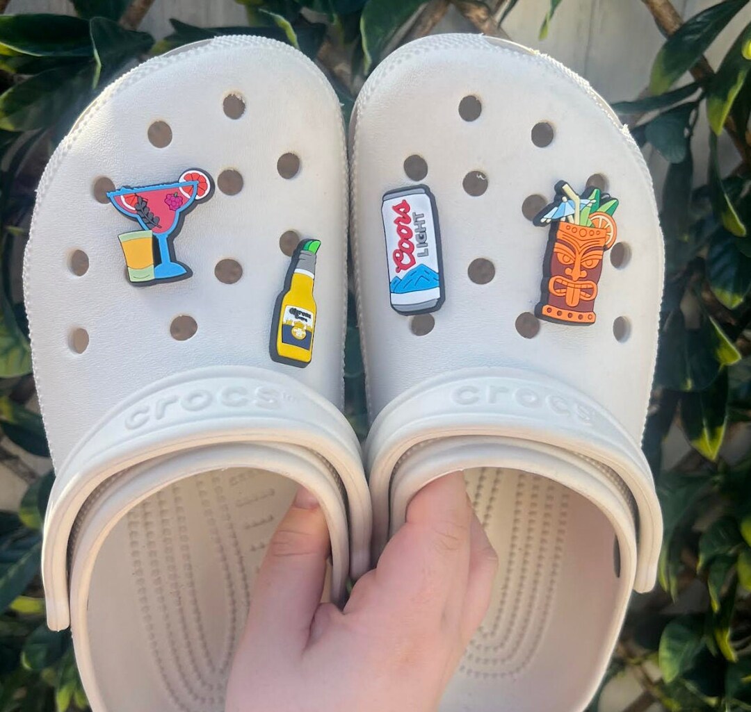 Alcohol Style Clog Charm cocktail Shoe Charm beer Mug Shoe Charms Pvc ...