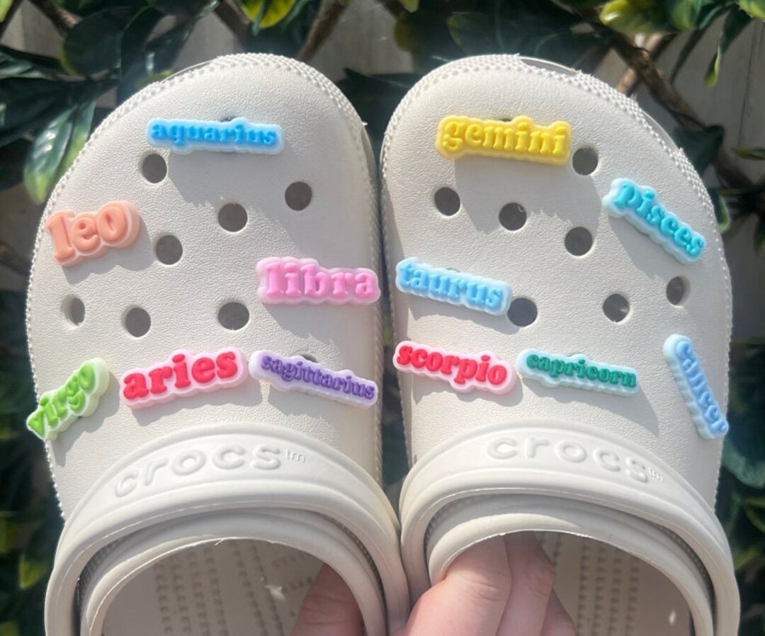 Zodiac Croc Charms, Star Signs Shoe Charms, Horoscope Croc Charm, Star ...
