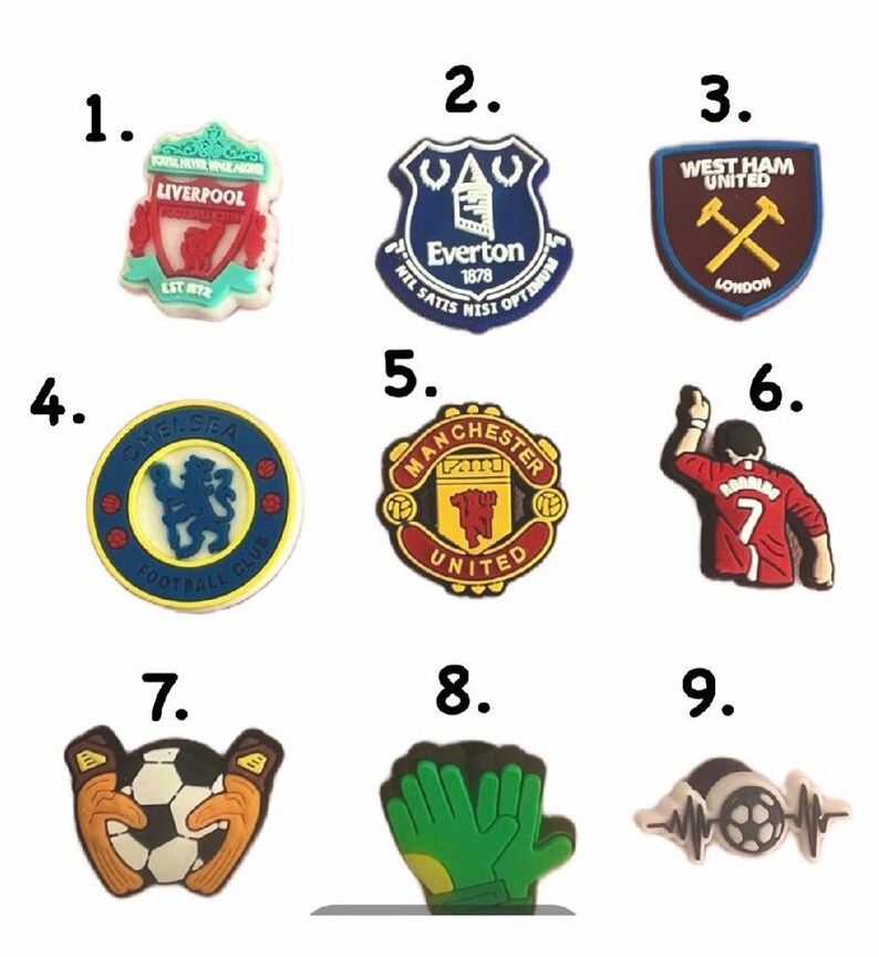 Football Croc Charms Decorative Shoe Charms for Crocs Fashionable Croc ...