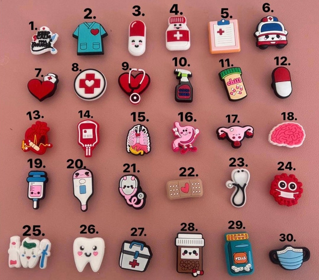 Nurse Croc Charms Doctor Croc Charms NHS Medical Hospital Care Worker ...