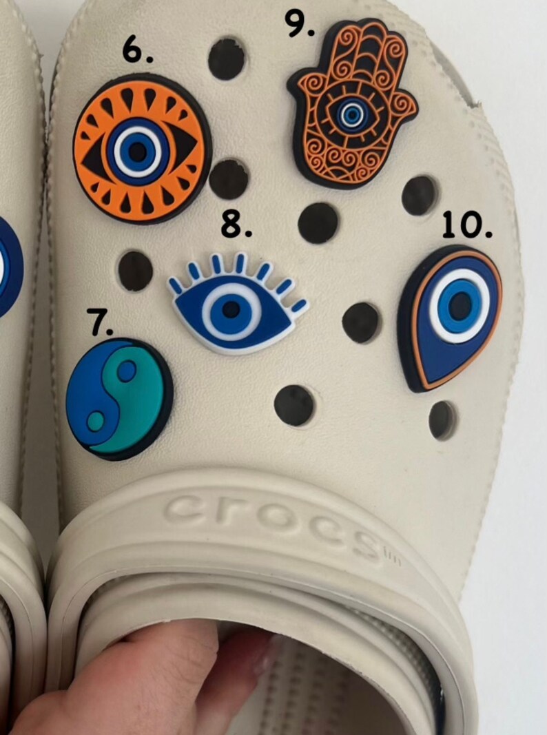 Evil Eye Croc Charm Bundle Evil Eye Croc Bundle Evil Eye Jibbitz Evil Eye Themed Croc Charms for ...