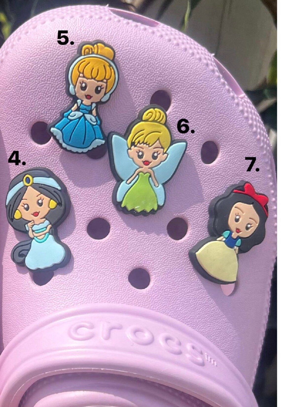Princess Croc Charms Decorative Shoe Charms for Crocs Fashionable Croc ...