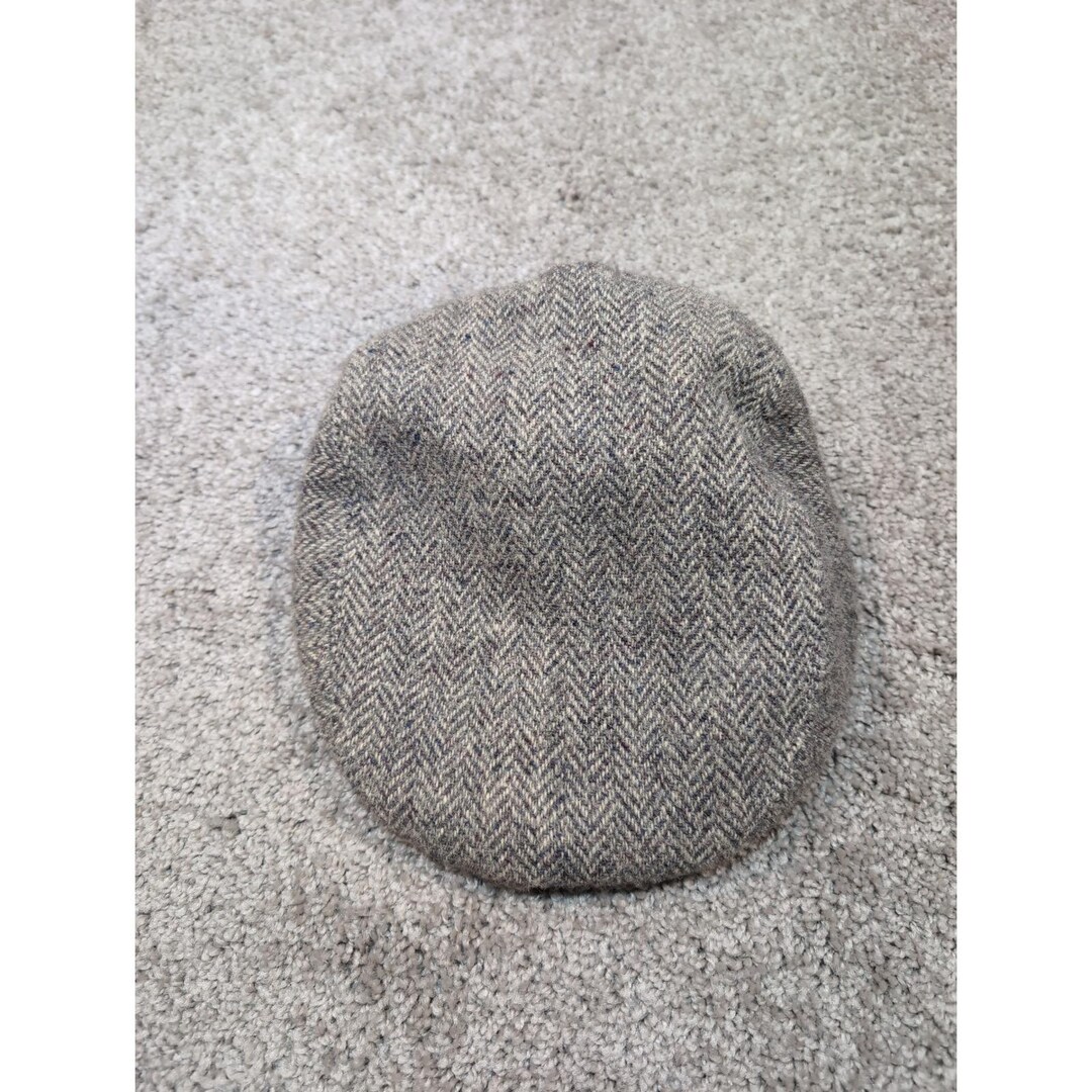 Kangol Harris Tweed Men's Herringbone Flat Cap Newsboy Hat Medium USA ...
