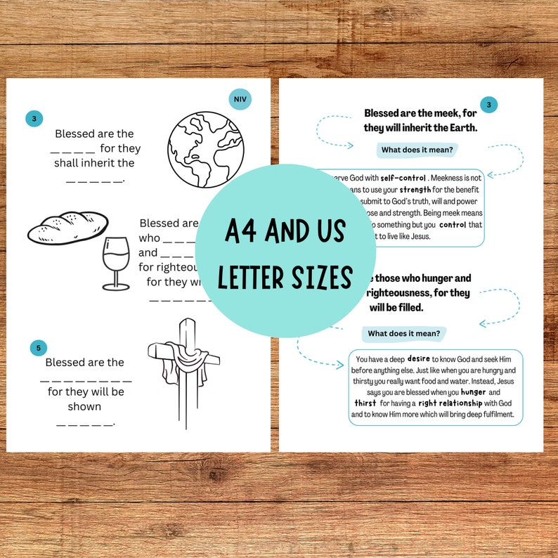 Beatitudes Study Kids Esv,homeschool Learning, Sunday School,beatitudes ...