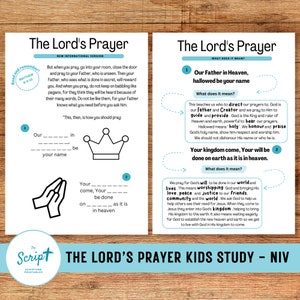 Lord's Prayer Worksheet Kids, Homeschool, Sunday School, Bible Teaching ...