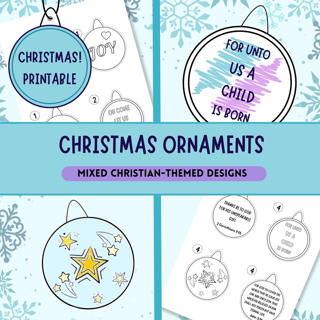 Printable Nativity Ornaments, Christmas Paper Ornaments, Printable ...