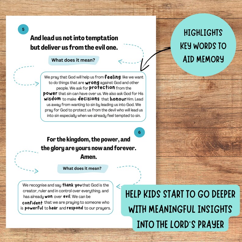 Lord's Prayer Worksheet Kids, Homeschool, Sunday School, Bible Teaching ...