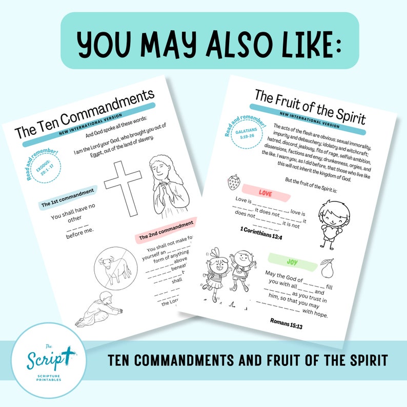 Miracles of Jesus Worksheet for Kids,homeschool, Sunday School ...