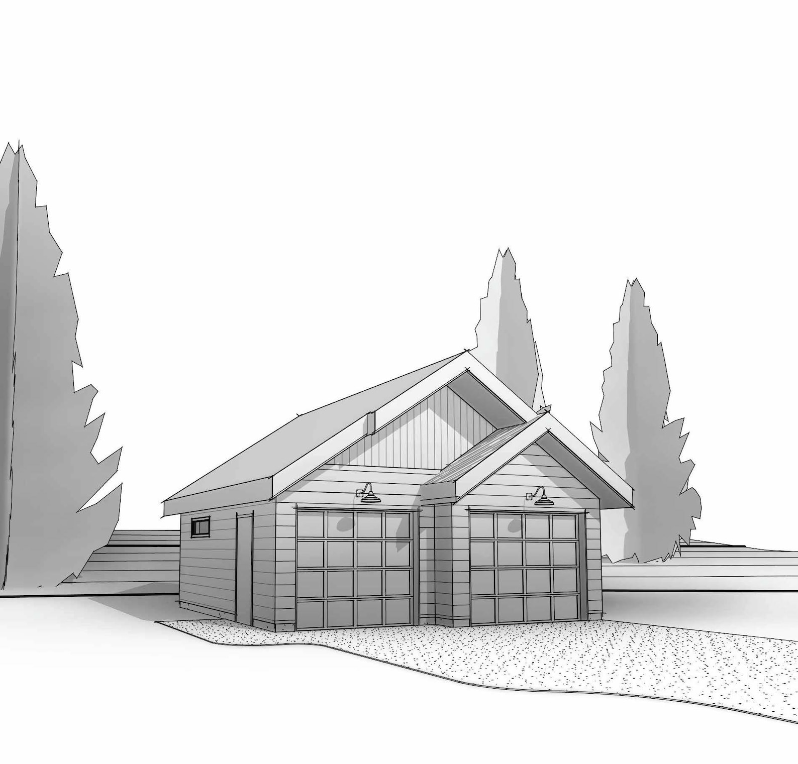 22' X 24' Detached Double Car Garage | Gable Roof - Etsy