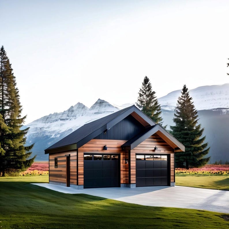 Detached Double Car Garage | Gable Roof - Etsy