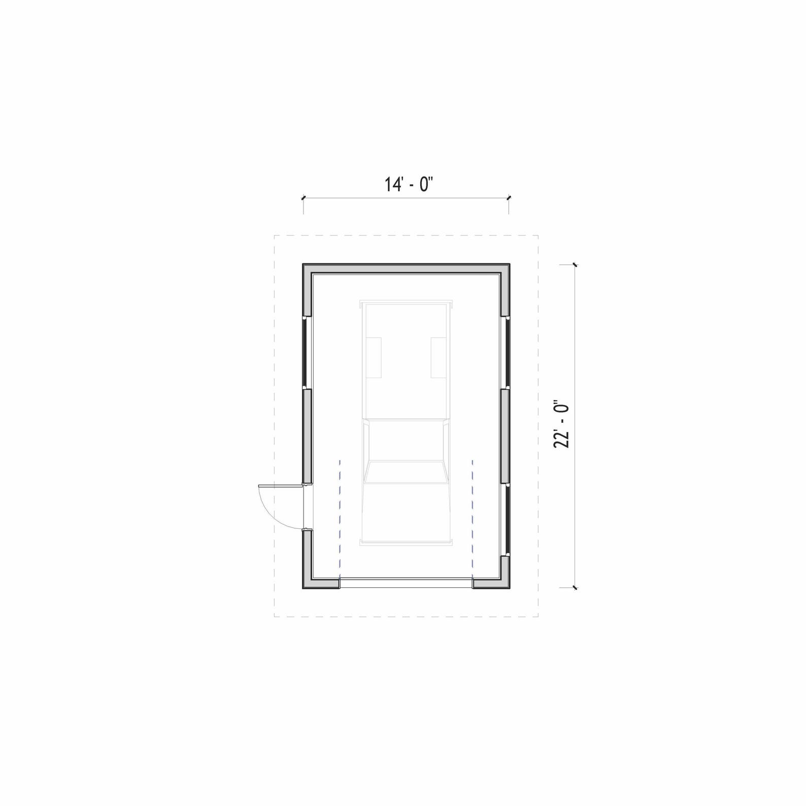 14' X 22' Detached Single Car Garage | Shed Roof_v2 - Etsy