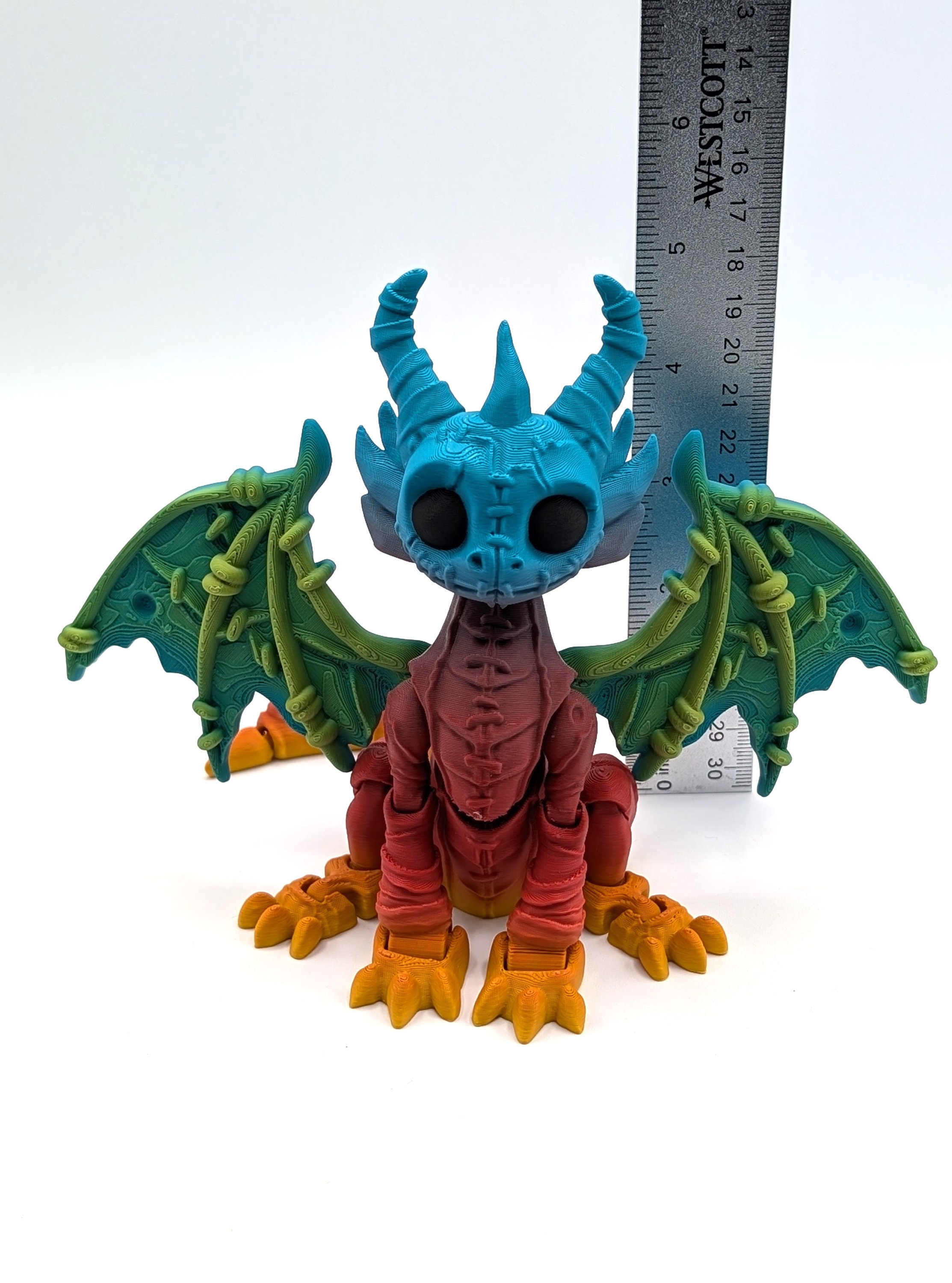 Articulated Stuffed Dragon 3D Printed Posable Fidget Toy Customizable ...