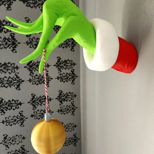 3D Printed Grinch Christmas Hand | Key & Ornament Holder | Fun Holiday ...