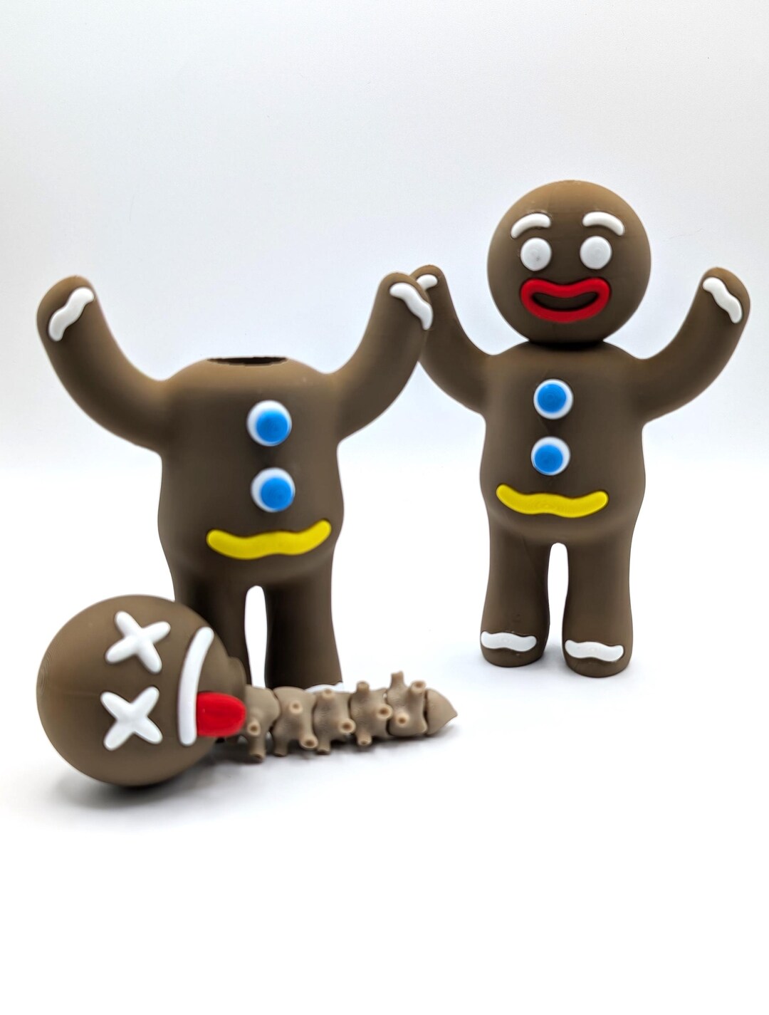 Handcrafted 3d-printed Gingerdead Man and Gingerbad Man Spooky Dead ...