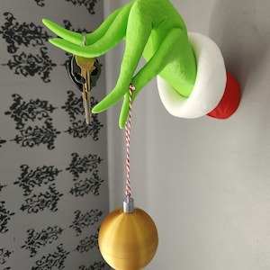 3D Printed Grinch Christmas Hand | Key & Ornament Holder | Fun Holiday ...