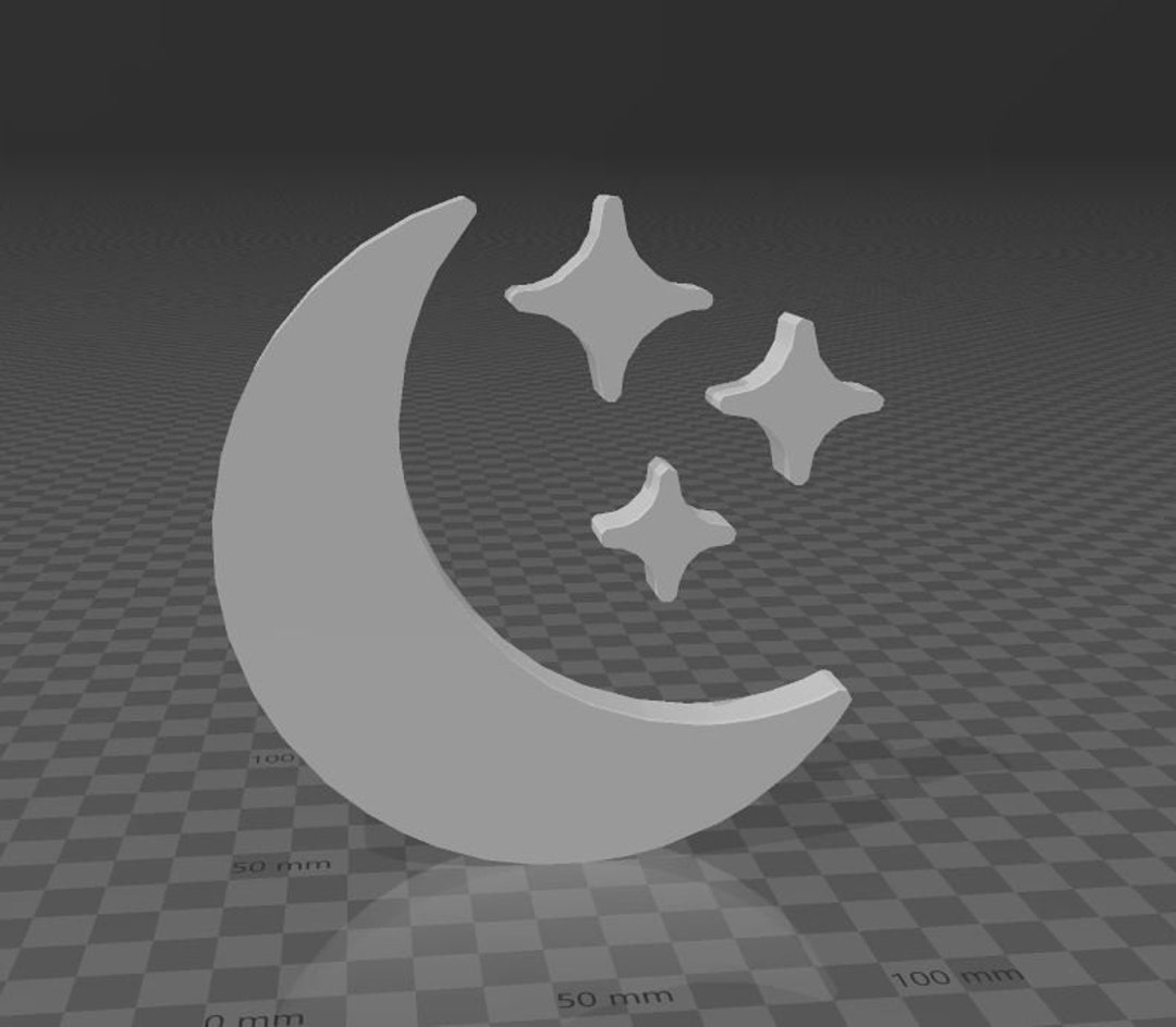 Moon and Stars 3d Model Stl File for 3d Printing Download File Sky File ...