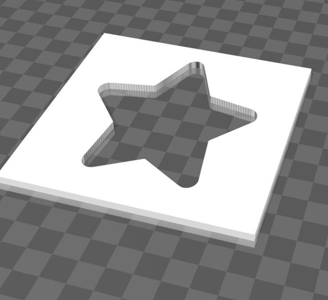 Star Stencil Stl File 3d Silhuette 3d Heart 3d Print Model for Drawing ...