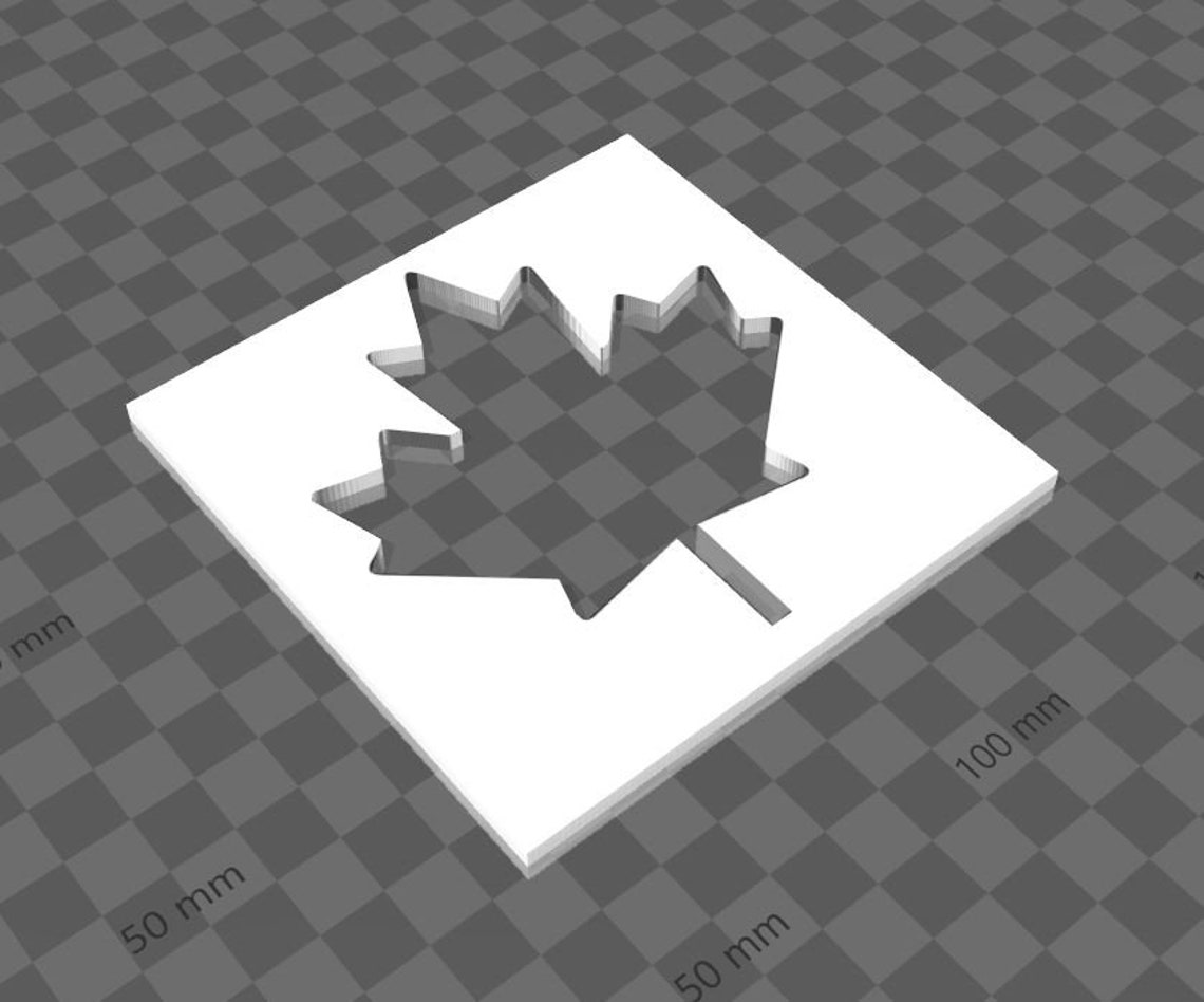 Maple Stl File 3d Silhuette 3d Sheet Maple 3d Print Model for Drawing ...