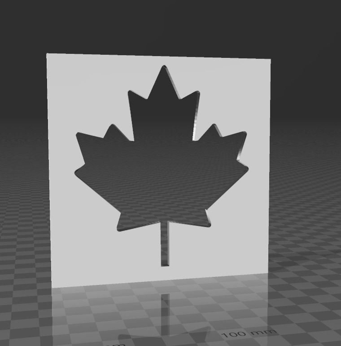 Maple Stl File 3d Silhuette 3d Sheet Maple 3d Print Model for Drawing ...