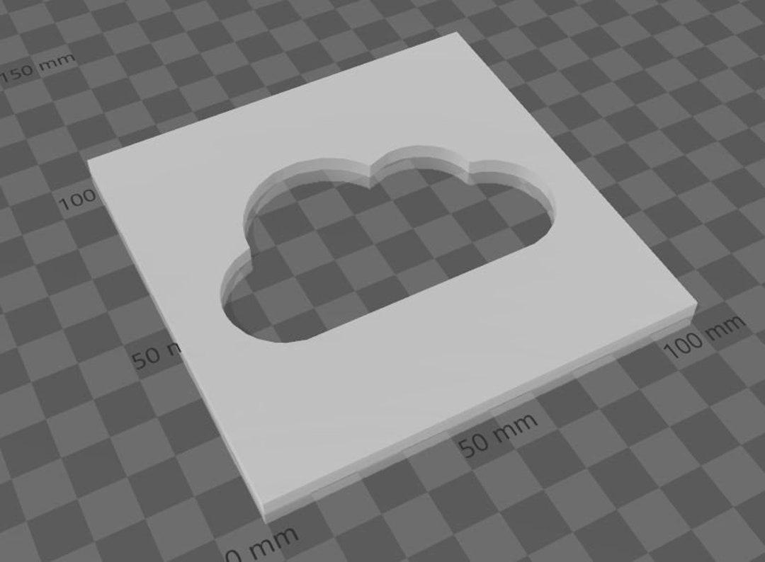 Cloud Stl File 3d Silhuette 3d Cloud 3d Print Model for Drawing for ...