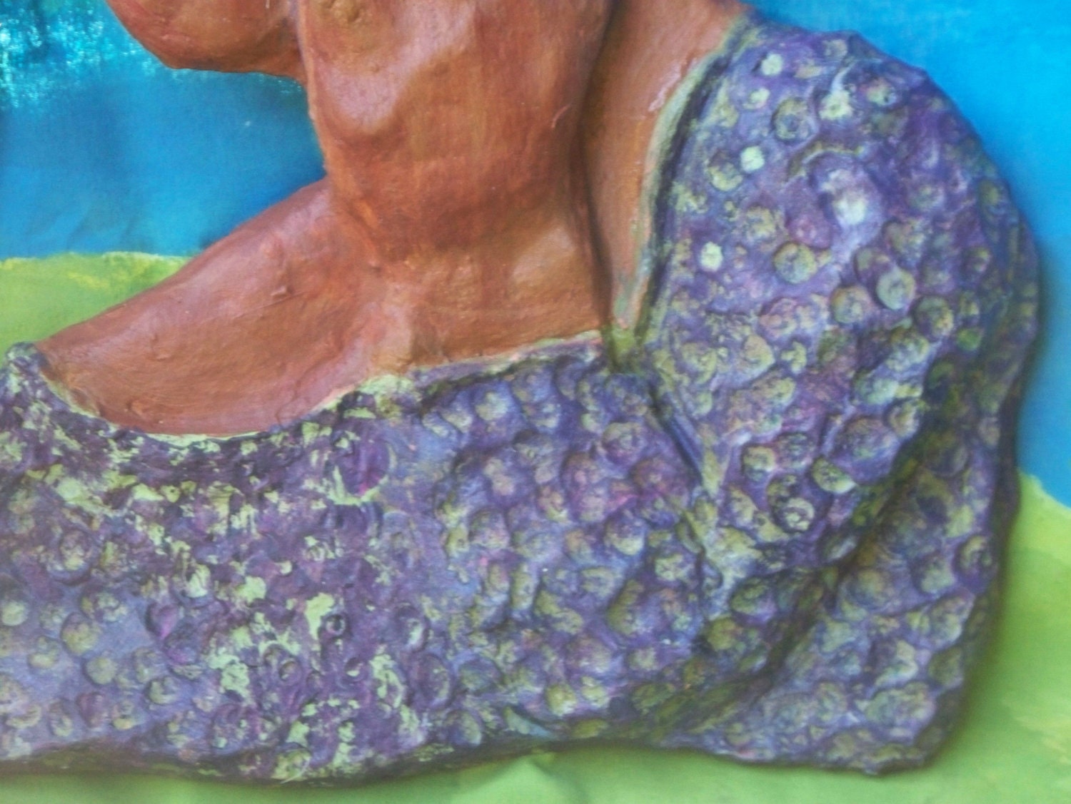 Clay Bas Relief Contemplating Woman - Etsy