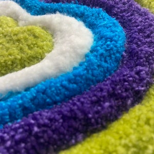 Fluffy Tufted Hearts Keyboard Rug Colourful Rug Rainbow Gamer Gift ...