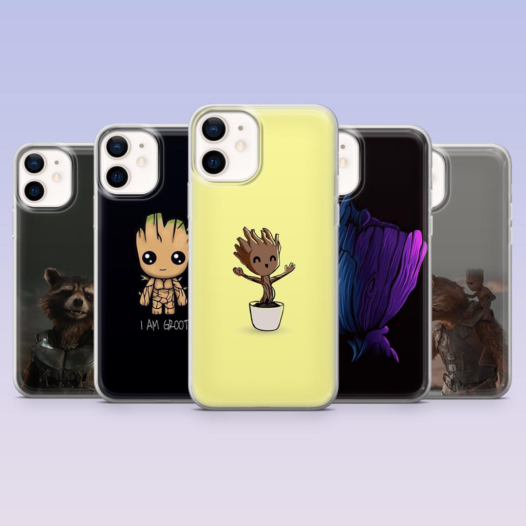 Galaxy Guardians Phone Case Rocket With Groot Cover for iPhone 16, 15 ...
