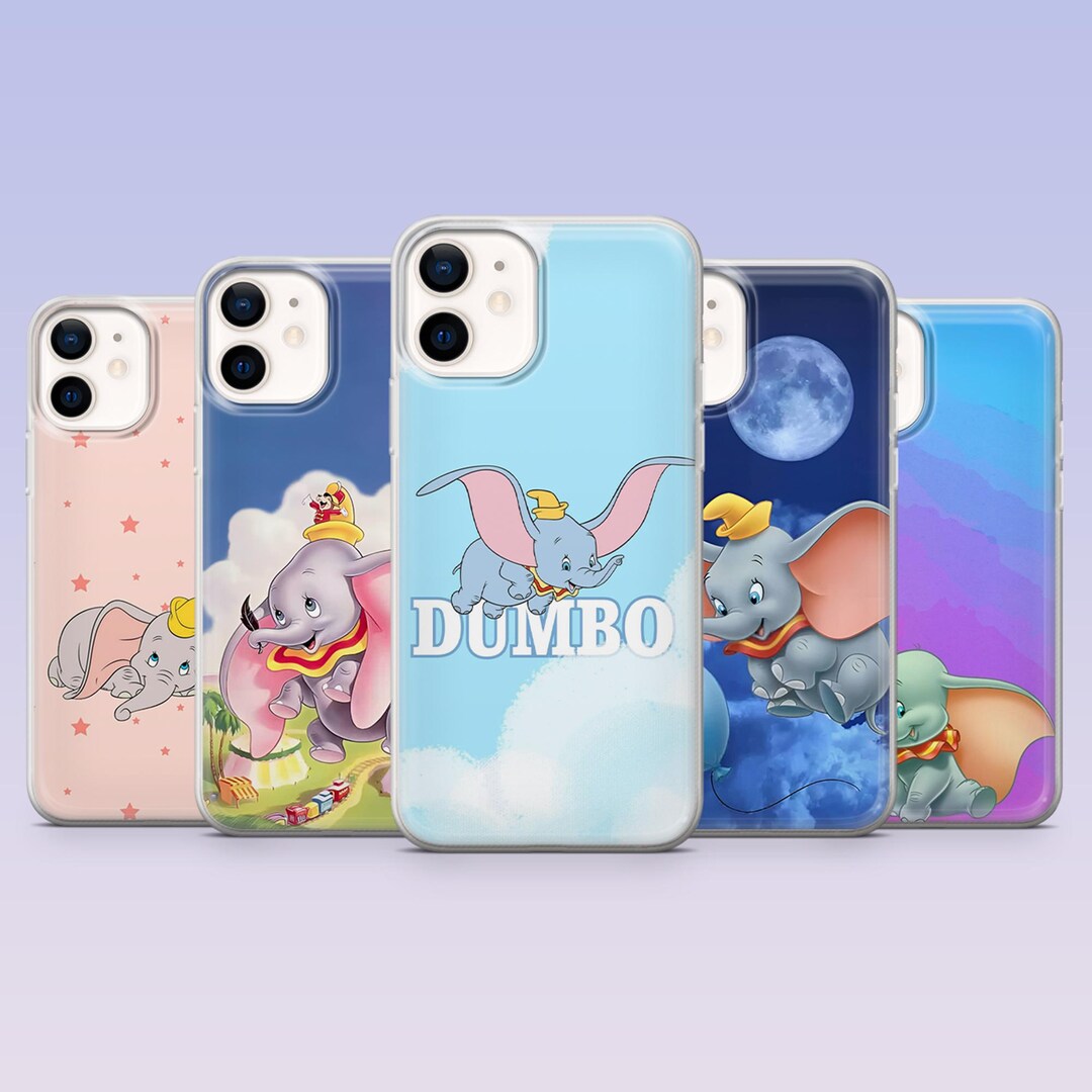 Dumbo Phone Case Flying Elephant Cartoon Cover for iPhone 16, 15, 14 ...