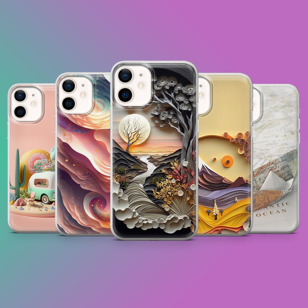 Origami Craft Phone Case Origami Decorative Cover for iPhone 15, 14, 13 ...