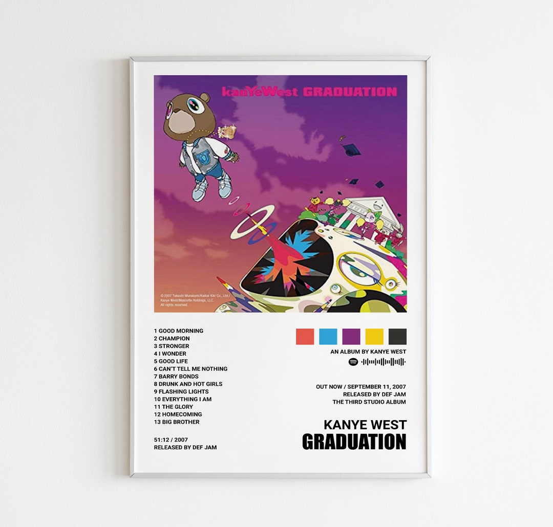 Kanye West Poster, Graduation Album Poster, Album Cover Poster, Poster ...