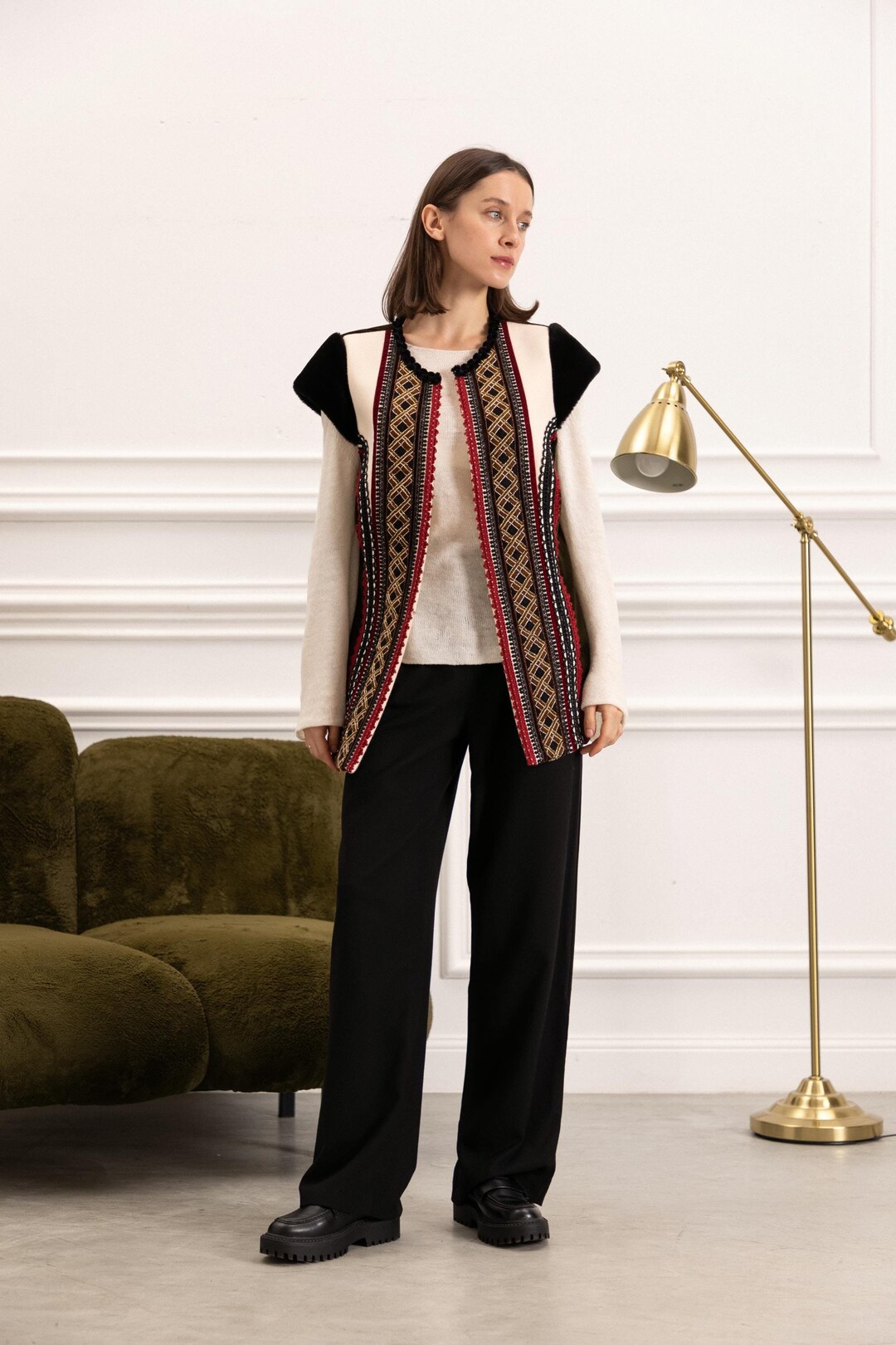 Wool Vest, Traditional Overcoat, Waistcoat for Women, Custom Waistcoat ...