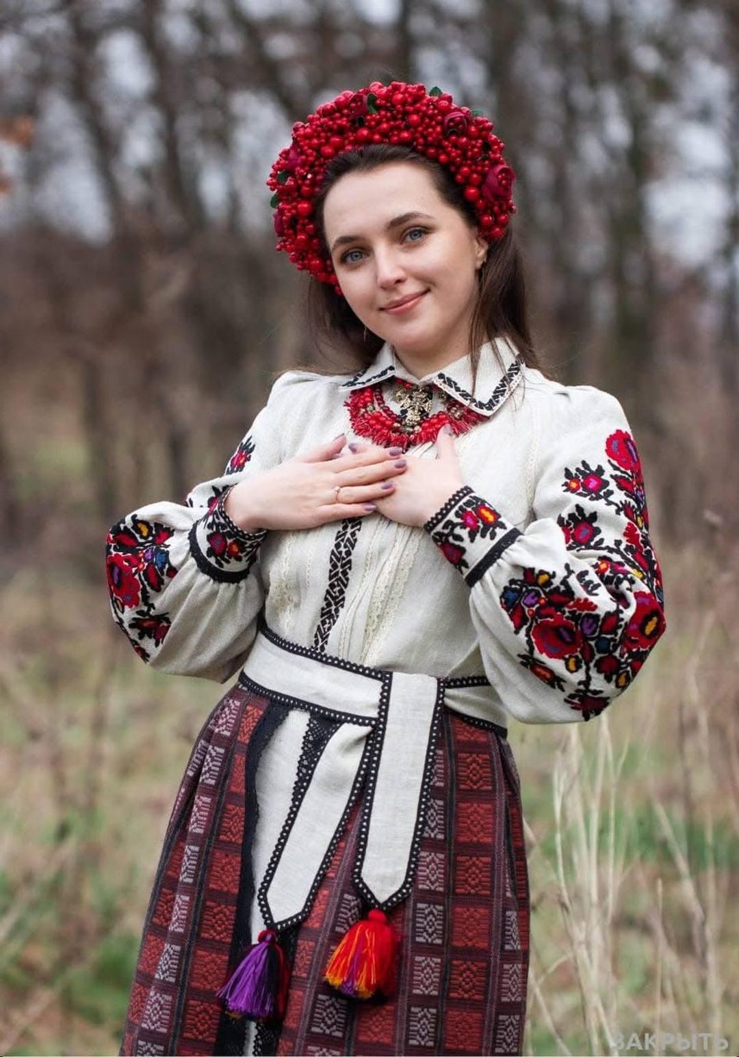Linen Vyshyvanka Dress, Embroidered Ukrainian Suit, Belt and Cape - Etsy