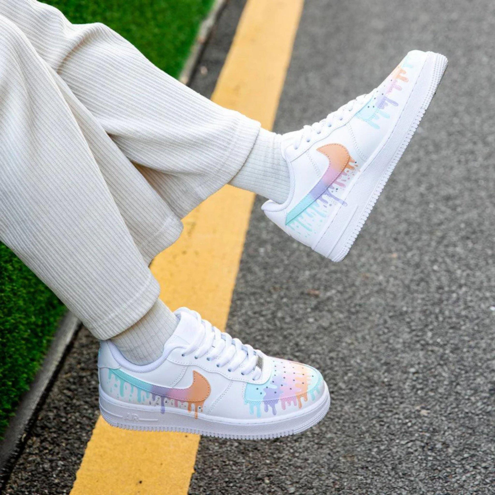 Air Force 1 Custom Custom Air Force 1 Drip Colorfull Custom Sneakers ...