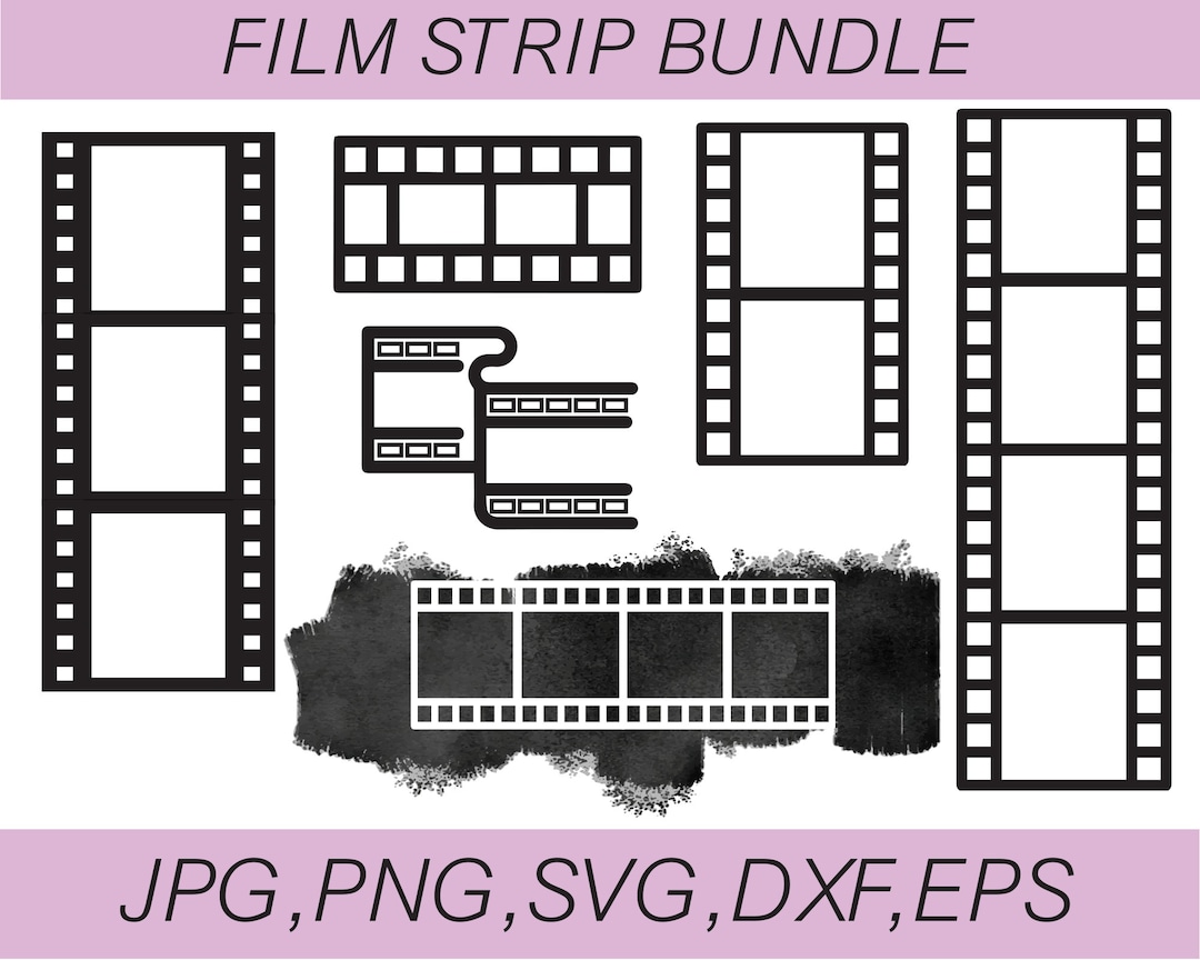 Film Strip SVG, Film Strip SVG Bundle, Vintage Film SVG, Negative Film ...