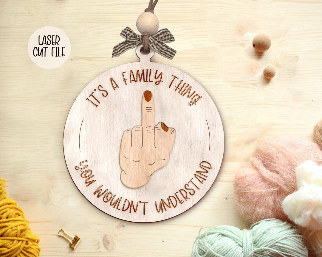 Middle Finger Ornament SVG, Middle Finger Laser Cut, Middle Finger PNG ...