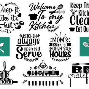 Kitchen SVG, Kitchen SVG Bundle, Kitchen Sign Making Svg, Kitchen Cut ...