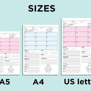 NICU Report Sheet, A4, A5, US Letter PDF - Etsy