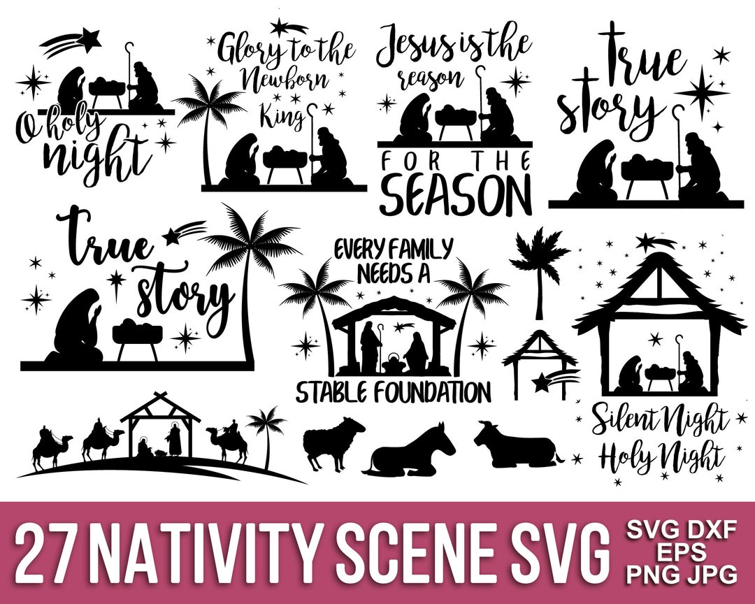 Nativity SVG Bundle, Nativity SVG, Christmas SVG, Nativity Scene Svg ...