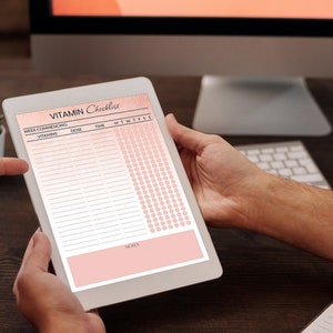 Vitamin Checklist, Daily Vitamin Checklist, Vitamin Tracker, Weekly ...