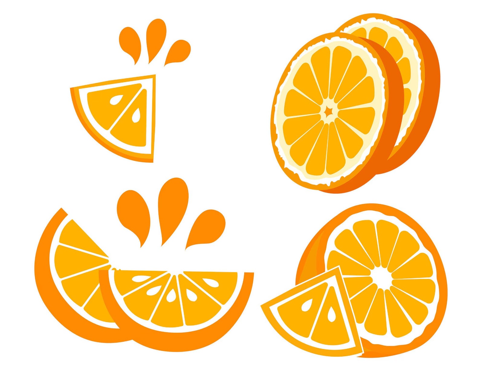 Orange Slice SVG, Orange SVG Bundle, Fruits Bundle, Fruits SVG, Orange ...