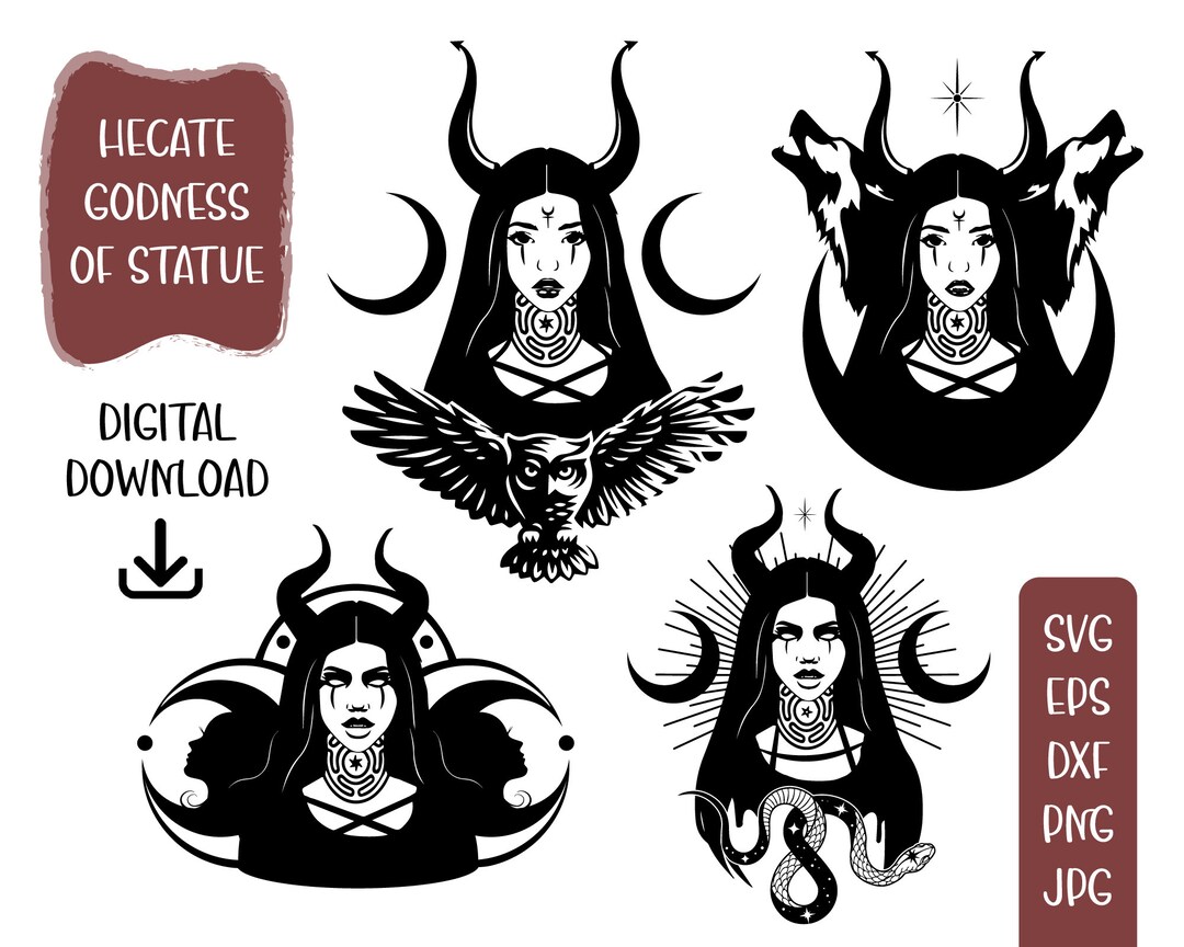 Hecate Goddess SVG, Gothic SVG, Witch SVG, Pagan Svg, Cricut Cutting ...