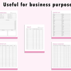 Business Plan Template, Small Business Planner, Business Planner ...