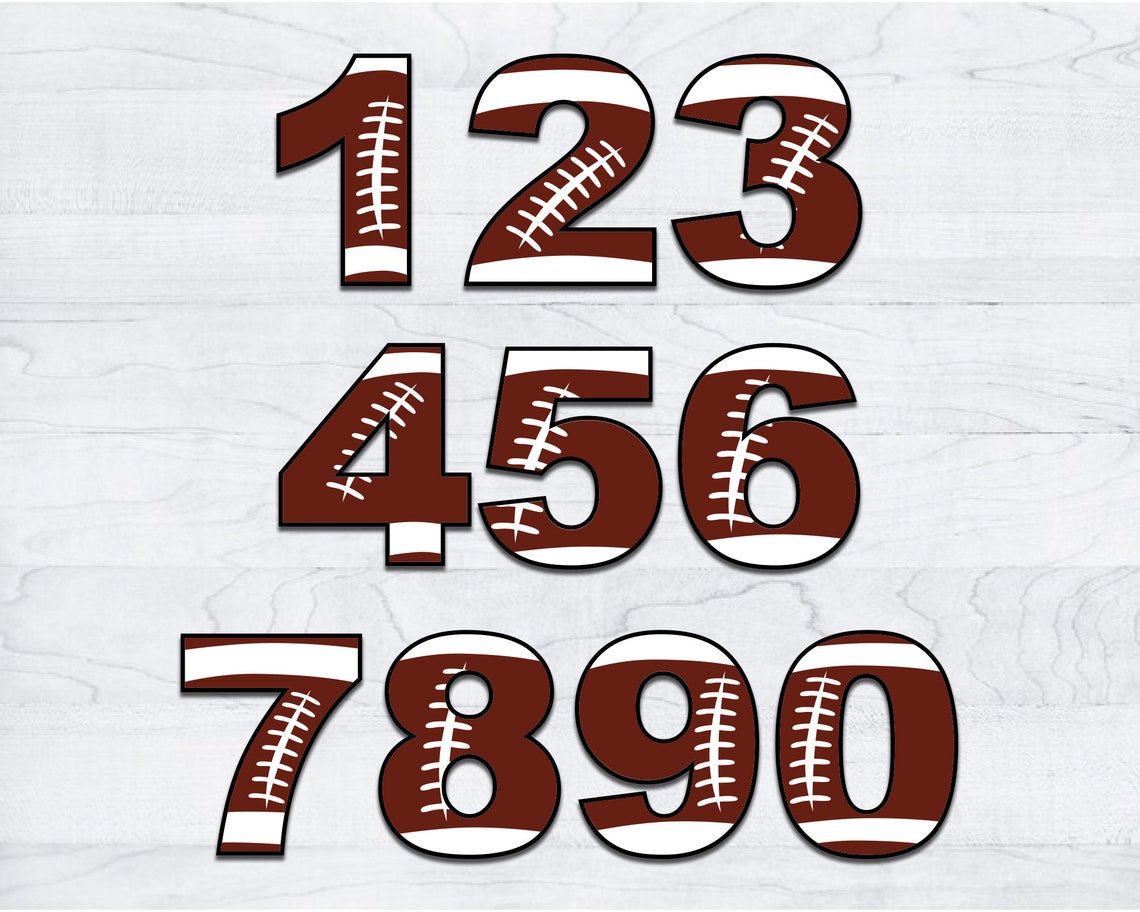 Football Alphabet and Numbers SVG Bundle, Football Font SVG, Rugby SVG ...