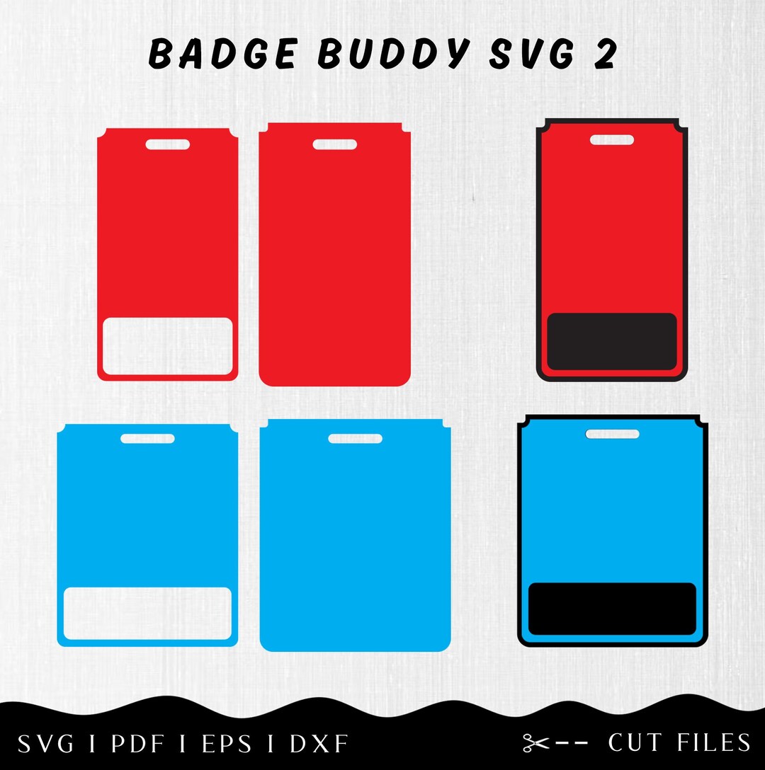 Digital Badge Buddy SVG, Horizontal and Vertical Cut File, Laser and ...