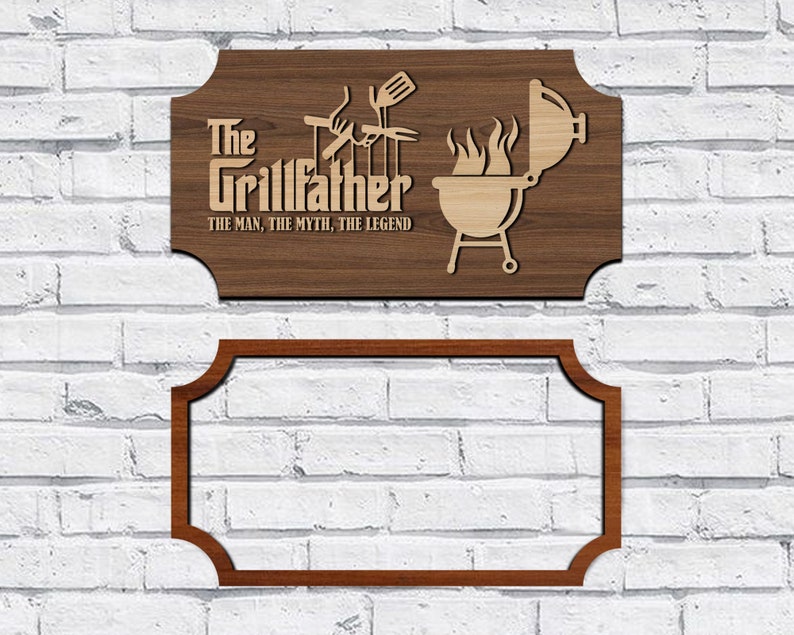 The Grillfather SVG, the Grillfather Laser Cut Files, Man, Myth Legend ...