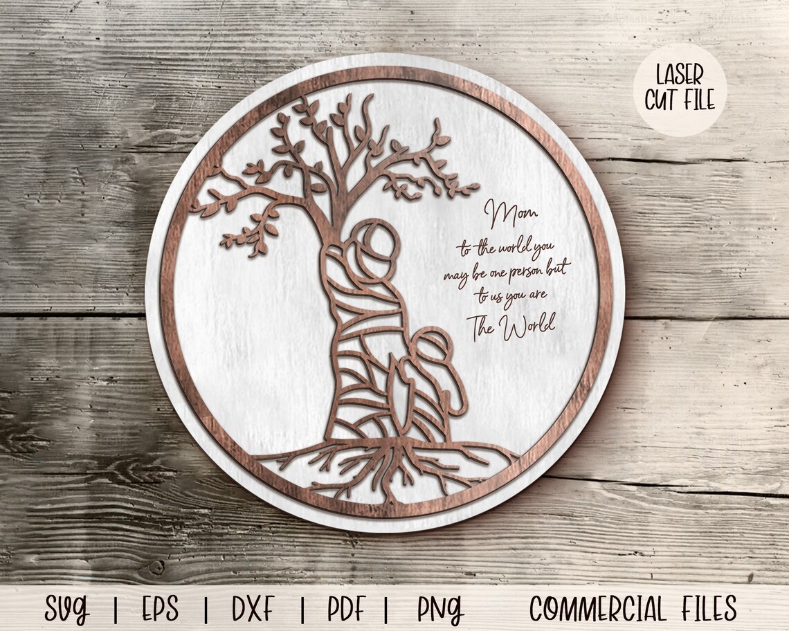 Layered Tree SVG for Mother's Day: Laser Cut File for Glowforge and CNC ...