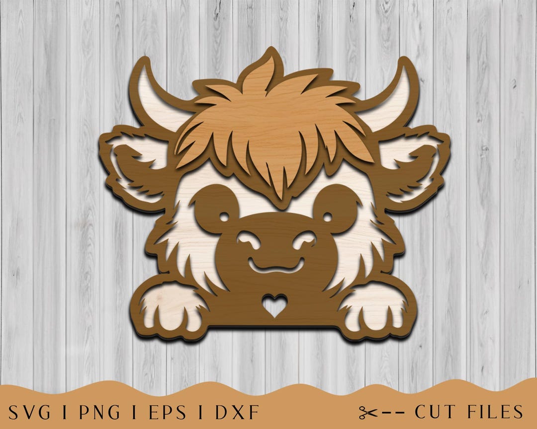 3D Layered Highland Cow SVG, Layered Papercut SVG, Layered Cow SVG ...
