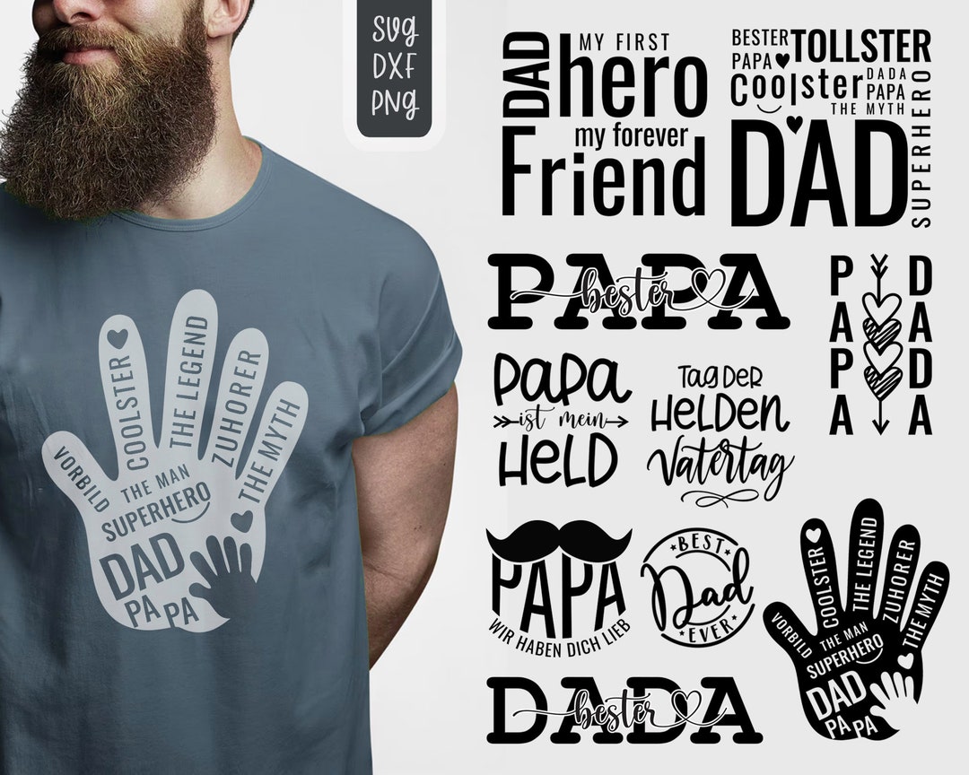 Papa Plotter Bundle SVG, Favorite Papa Heart SVG, the Best Papa SVG ...