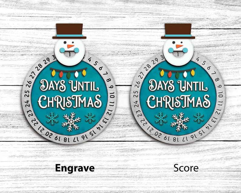 Snowman Ornament, Christmas Snowman Countdown SVG, Snowman Christmas ...
