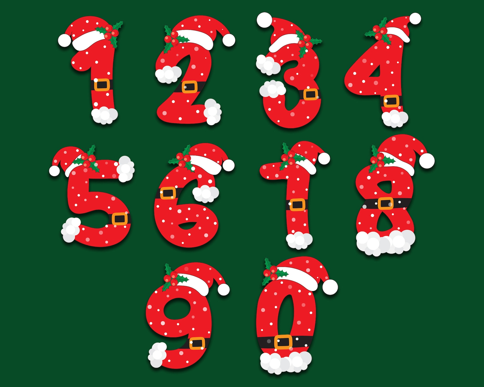 Santa Cute PNG Font, Santa Alphabet Png, Santa Font, Santa Cute Font ...